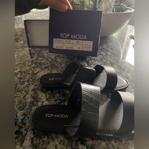 TOP Moda | Shoes | Black Sandals | Poshmark